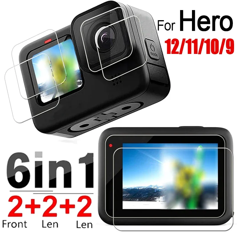 For-Go-Pro-Hero-12-11-10-9-Front-Back-Screen-Protector-Camera-Full ...