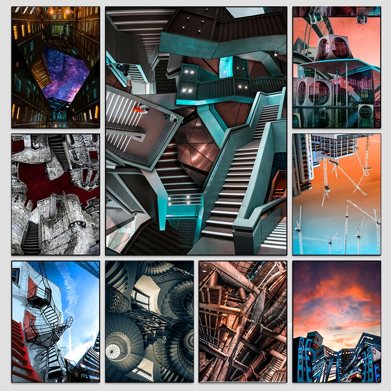 Escadas De Ilusoes De Otica Escher Escadas Malucas Parecem Uma Pintura