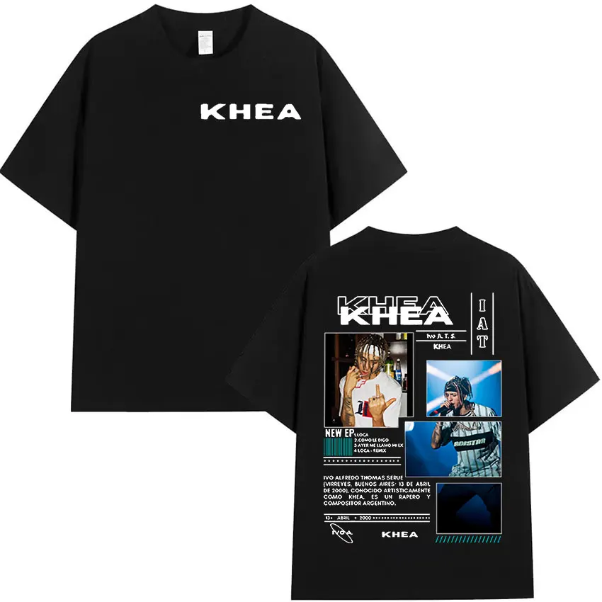 Rapper KHEA IAT TOUR 2025 Album Graphic T Shirts Men's Hip Hop Vintage ...