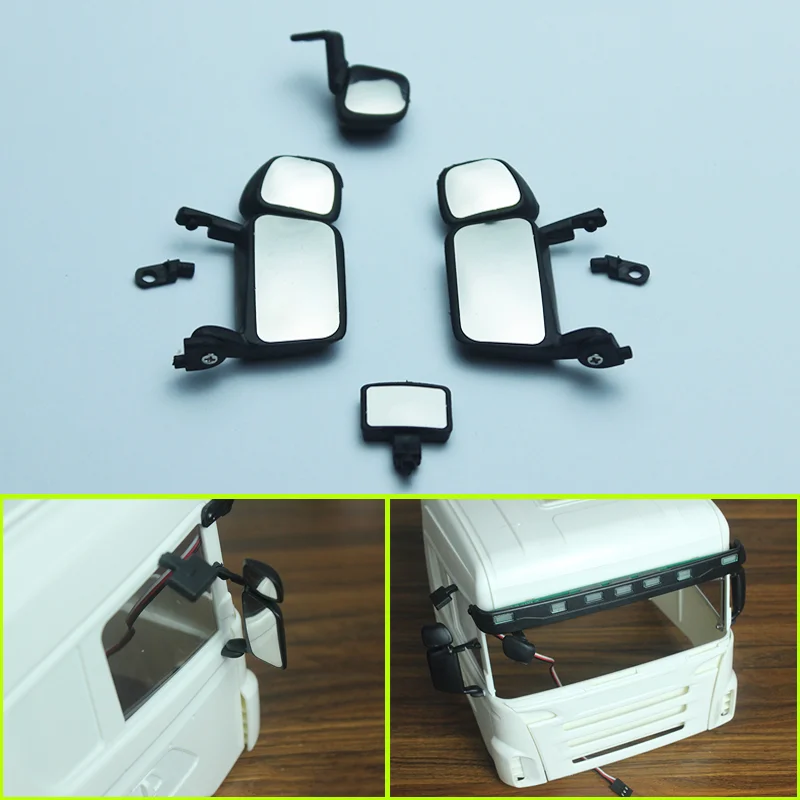 1-Pair-Metal-Rearview-Mirror-Decorate-for-1-14-Tamiya-RC-Truck-Trailer ...