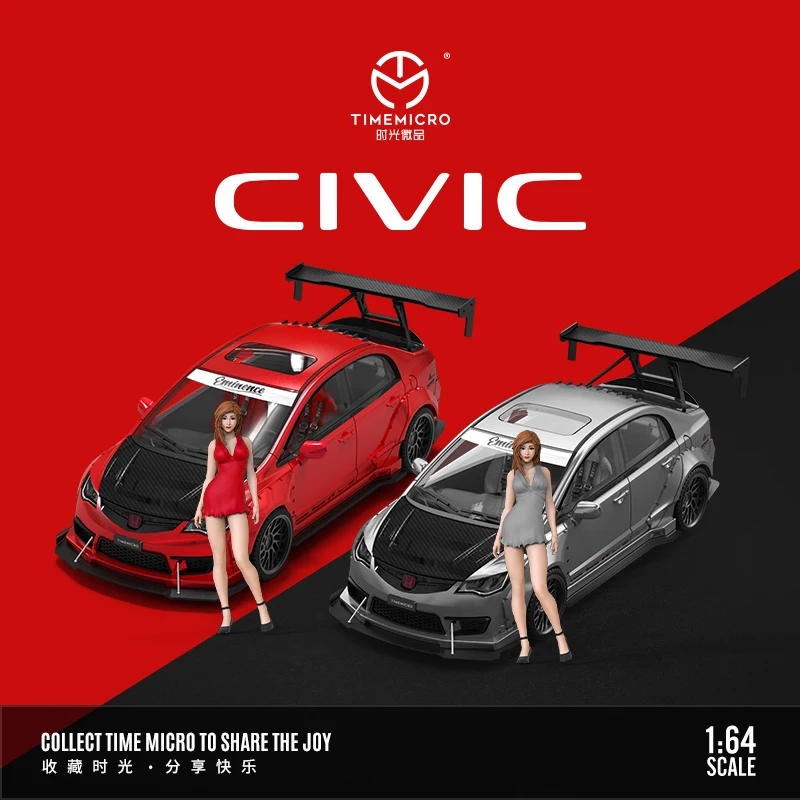Time-Micro-1-64-Honda-Civic-Modify-Car-Spoon-Painting-Diecast-Model-Car ...