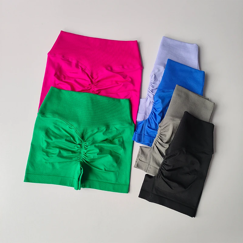 High-Waisted-Cross-Hip-Lifting-Fitness-Shorts-Tight-Fitting-Sports ...