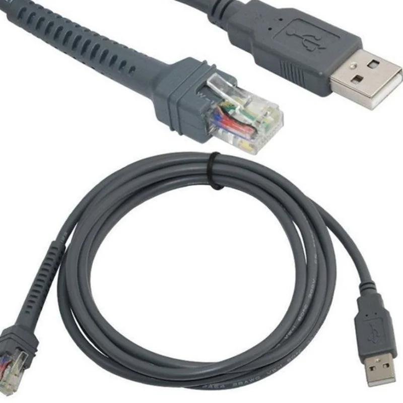 2M USB To RJ48 RJ50 Scanner Data Cable for LS1203 LS2208 LS4208 LS3008 ...