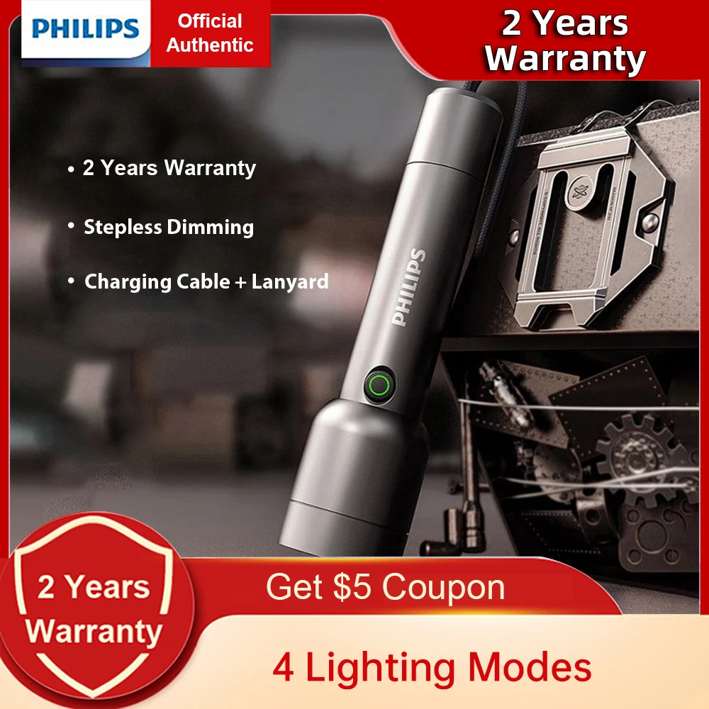Philips-Outdoor-LED-Rechargeable-Flashlight-Portable-Powerful-Bright ...