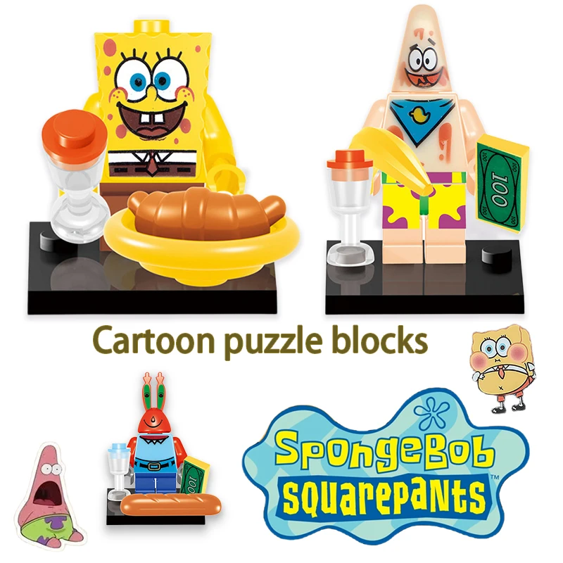 SpongeBob-Building-Blocks-ToysAssembly-DiagramsBlock-ModelsCartoon-Kids ...