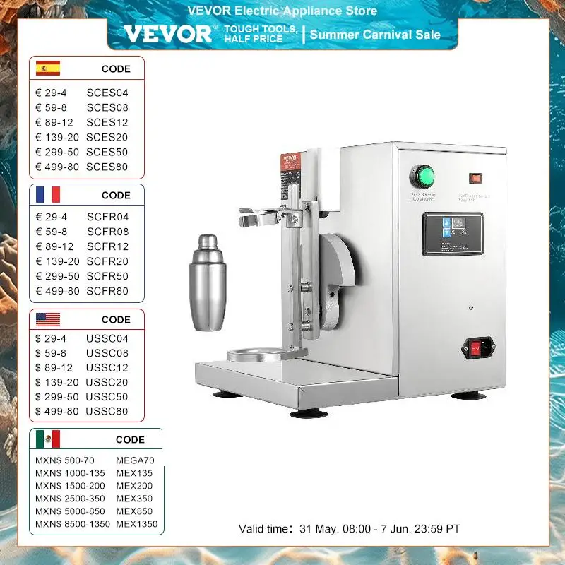 VEVOR-Milkshake-Maker-Machine-120W-Commercial-Milk-Tea-Shaker-Machine ...
