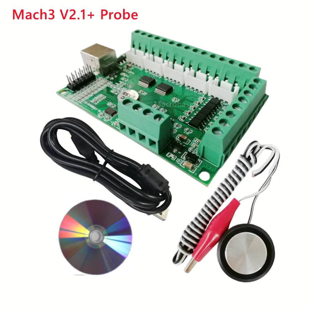 Mach3 interface board cnc 5 axis breakout card control plate z probe setter cnc cutting carving ...