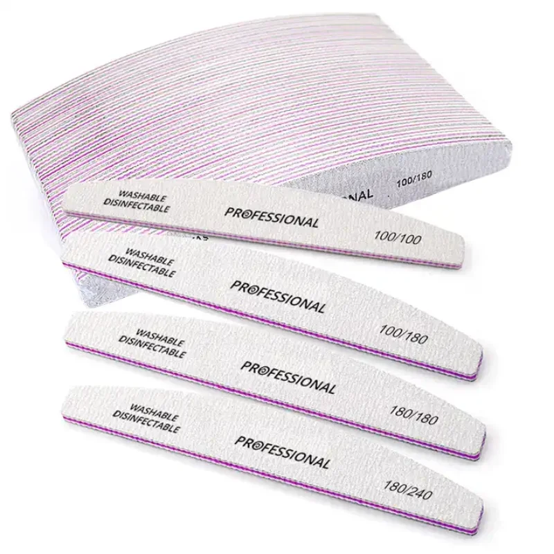 10-Pcs-Lot-Professional-Nail-Files-For-Manicure-80-100-180-Grey-Boat ...