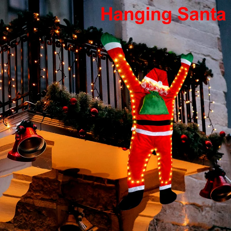 LED-Santa-Claus-Climbing-Wall-Window-Decoration-Prop-Indoor-Outdoor ...