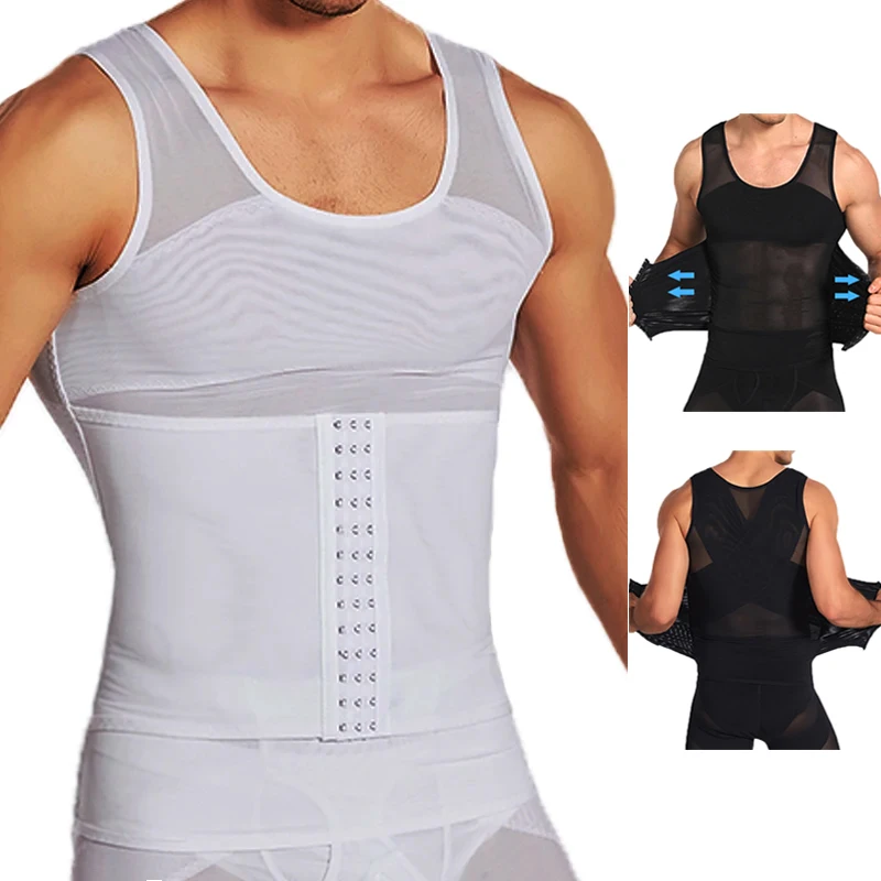 Herren-Body-Shaper-Kompression-Weste-Bauch-Shapewear-Bauch-Abnehmen ...