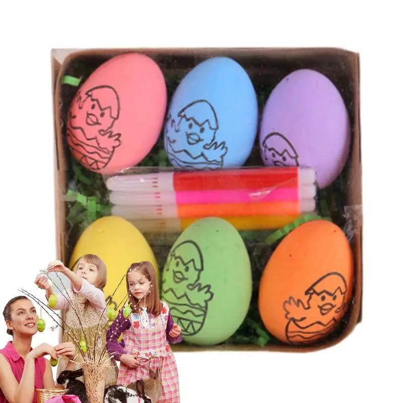 Easter-Egg-Painting-Set-For-Kids-6pcs-Easter-Egg-Decoration-Kit-DIY ...