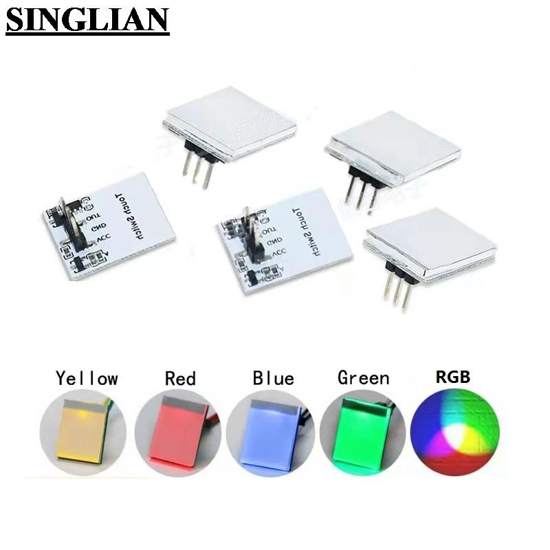 1pcs Httm Series Capacitive Touch Switch Button Module 2.7v-6v Rgb Blue ...