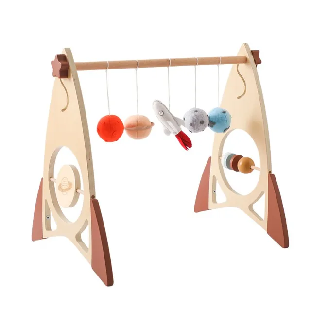 Baby Wooden Triangle Gym Rack Splint Newborn Activity Gym Frame Star ...