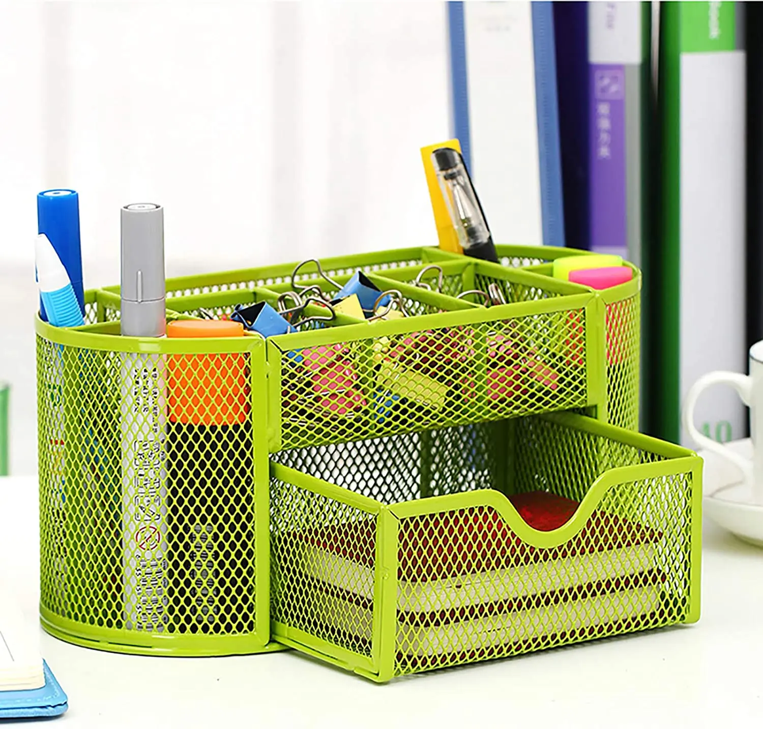 Wire Mesh Desktop Organiser - TidyPals.co.uk