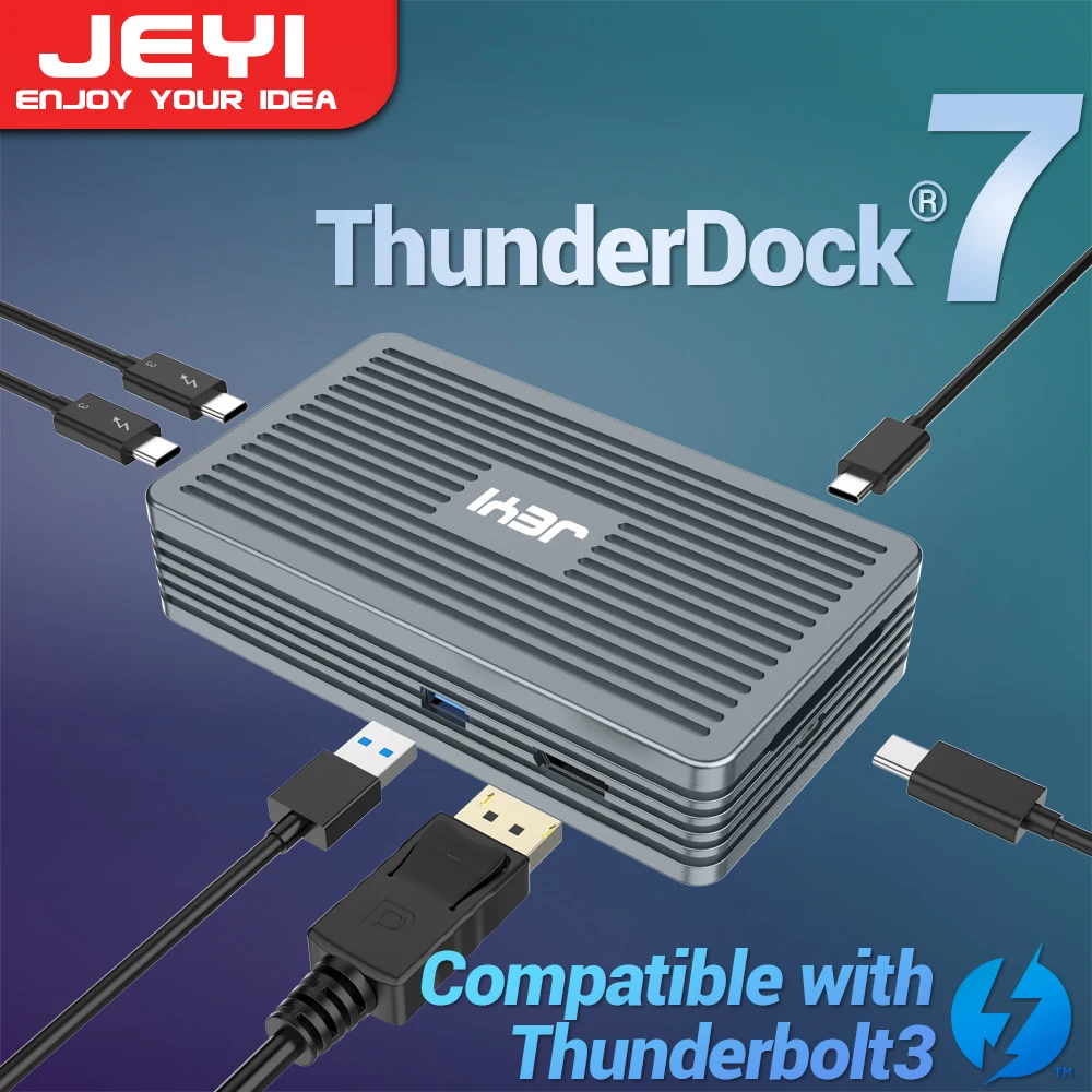Jeyi Thunderdock 7 Series Dock, Compatible With Thunderbolt 3 And Usb 4 ...