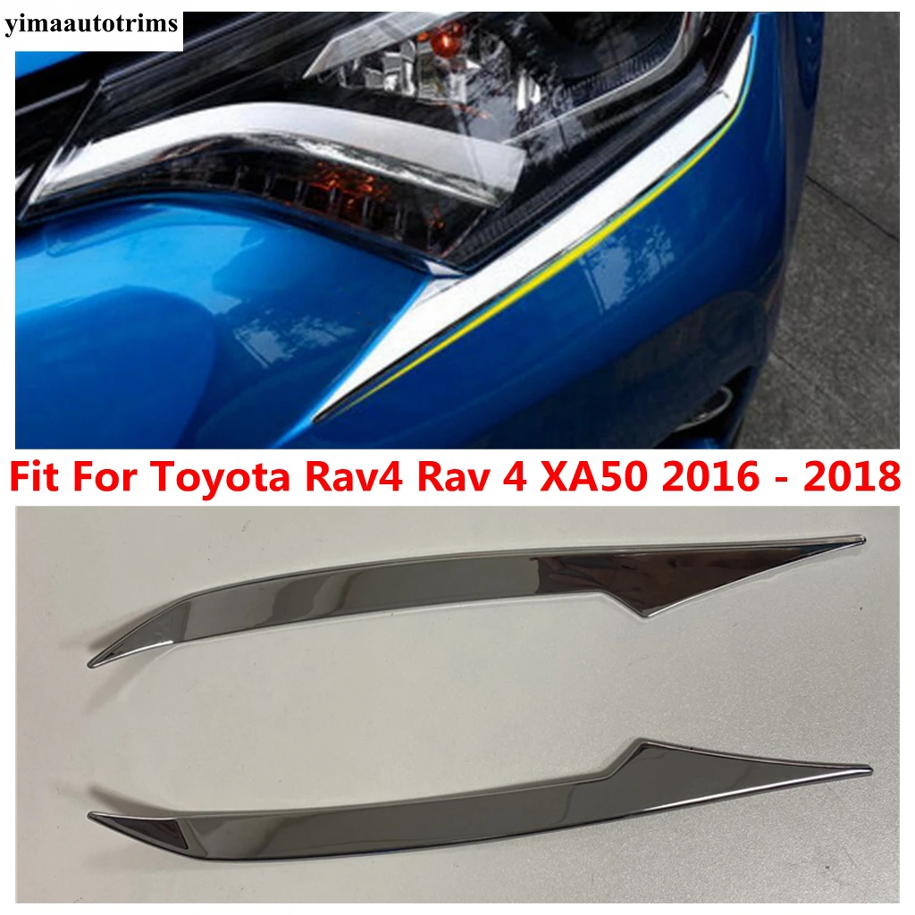 For-Toyota-RAV4-RAV-4-2016-2018-Front-Head-Lamp-Light-Eyebrow-Eyelid ...