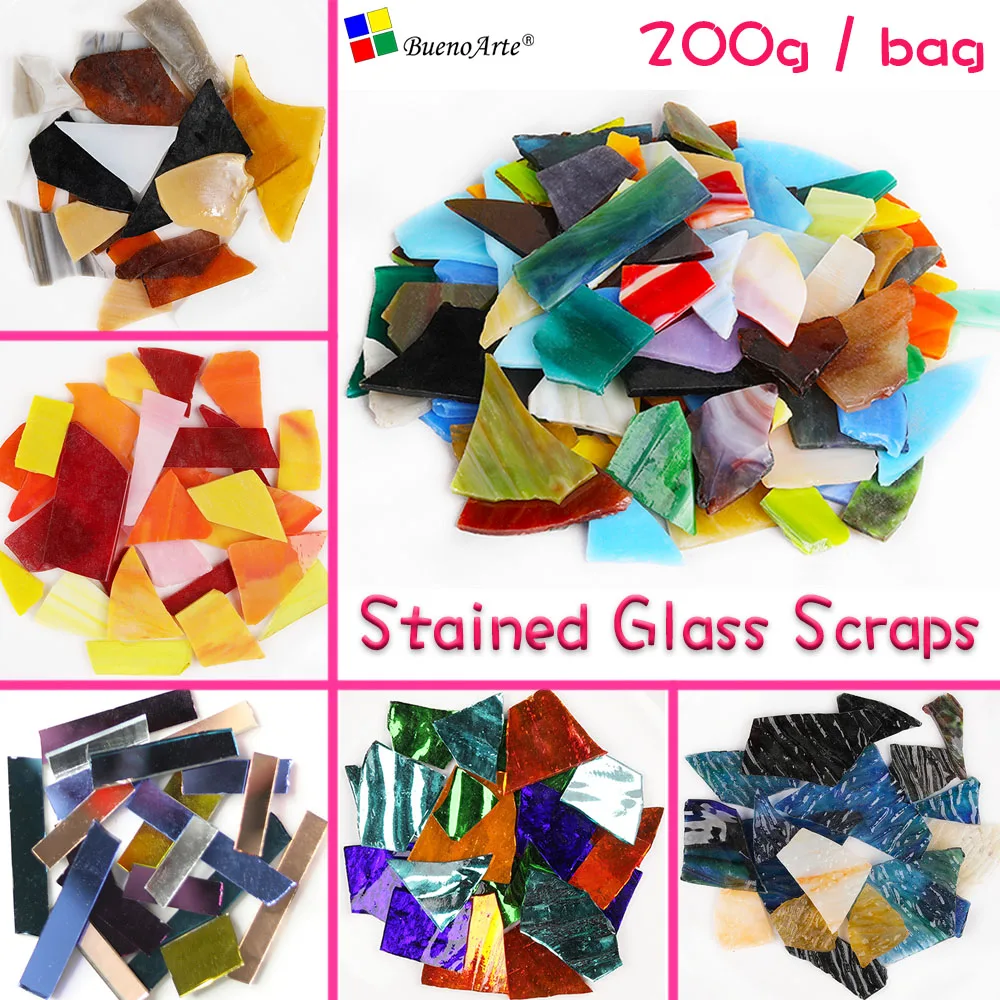 Restos-de-vidrieras-de-200g-vidrio-Tiffany-artesanal-mosaico-de ...
