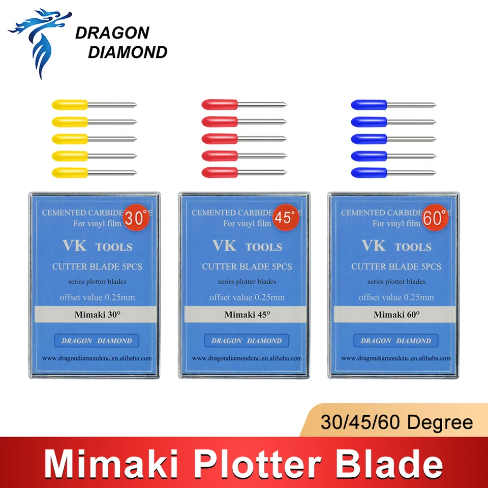 Ploter Paper Cutter Mimaki 45-Degree Blades – 5-Piece Box For Vinyl ...