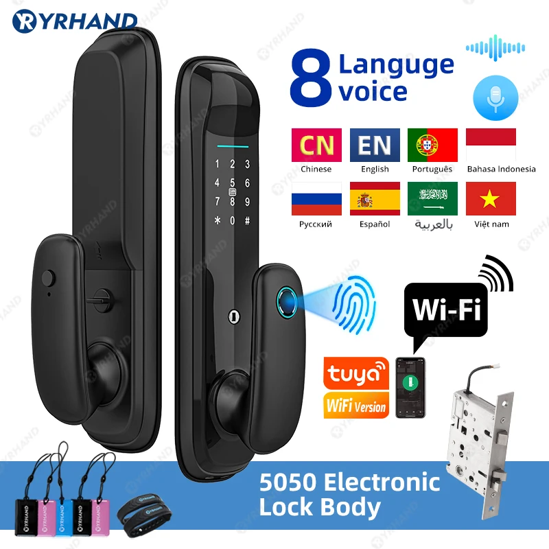 YRHAND-Tuya-Wifi-Digital-Electronic-Lock-For-Smart-Home-Biometric-Digital-Lock-Fingerprint-Smart ...