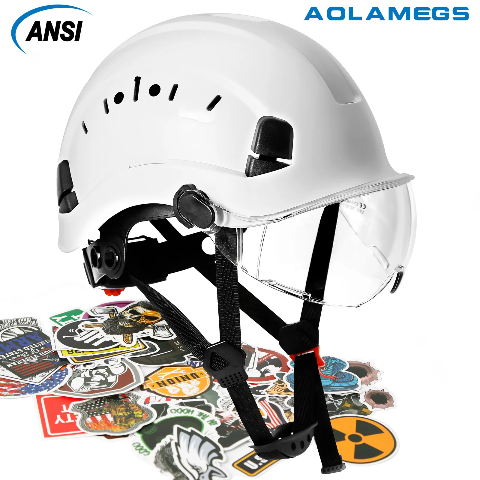 Safety-Helmet-With-Goggles-Men-s-Construction-Hard-Hat-High-Quality-ABS ...