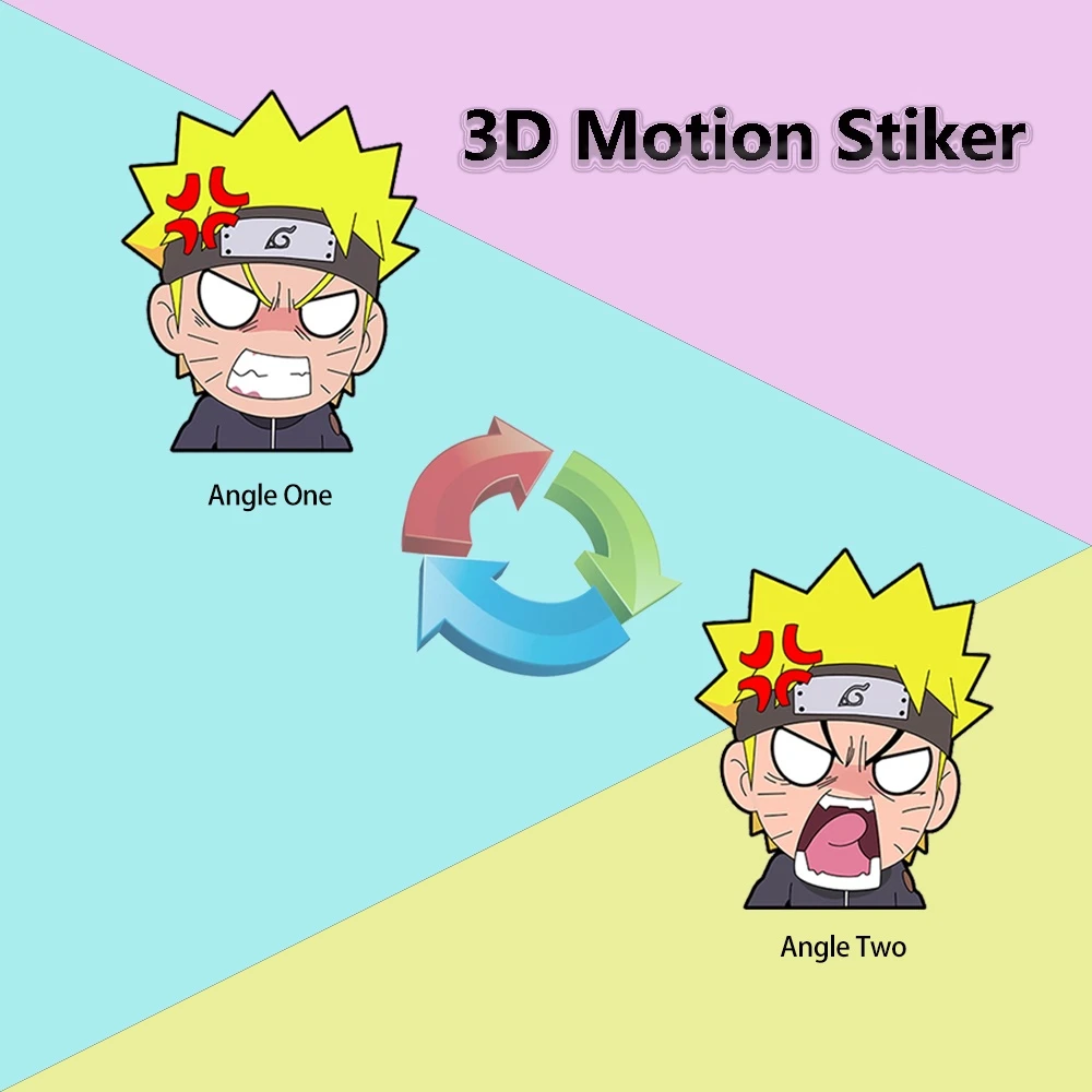 3D Anime Stickers Motion Cartoon Self adhsive Decals Wholesale for Car ...