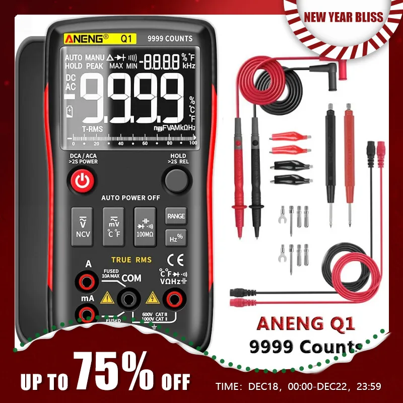ANENG-Q1-Digital-Multimeter-9999-Analog-Tester-True-RMS-Professional ...