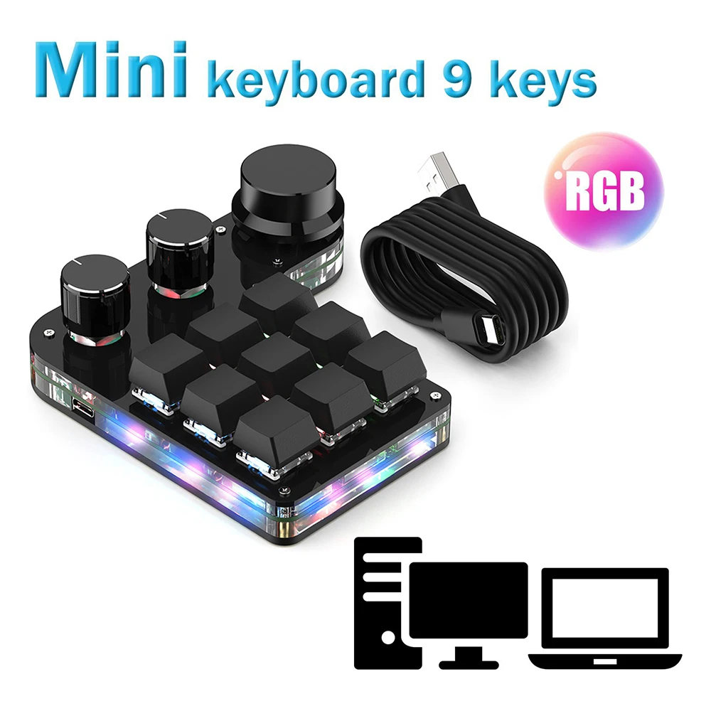 Usb Custom Keyboard Volume Button Knob Programming Macro Gaming