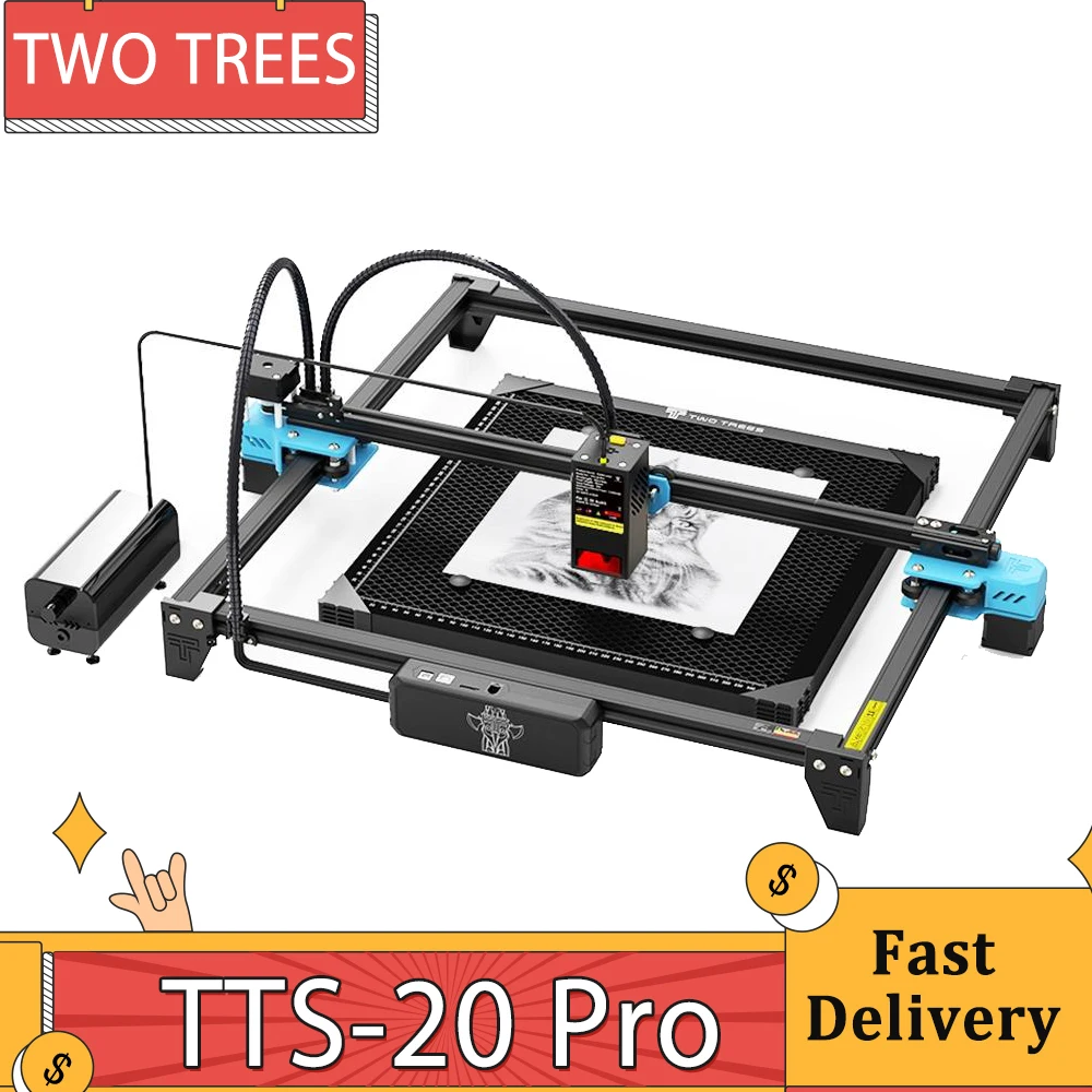 TWO-TREES-TTS-20-Pro-20W-Laser-Engraver-Cutter-with-Air-Pump-Laser-Bed ...