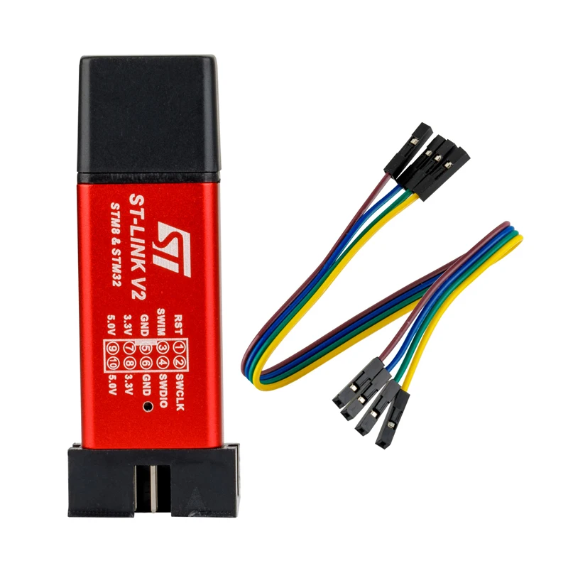 St link programador de descarga de simulador Stlink ST Link V2 Mini STM8 STM32, programación con ...