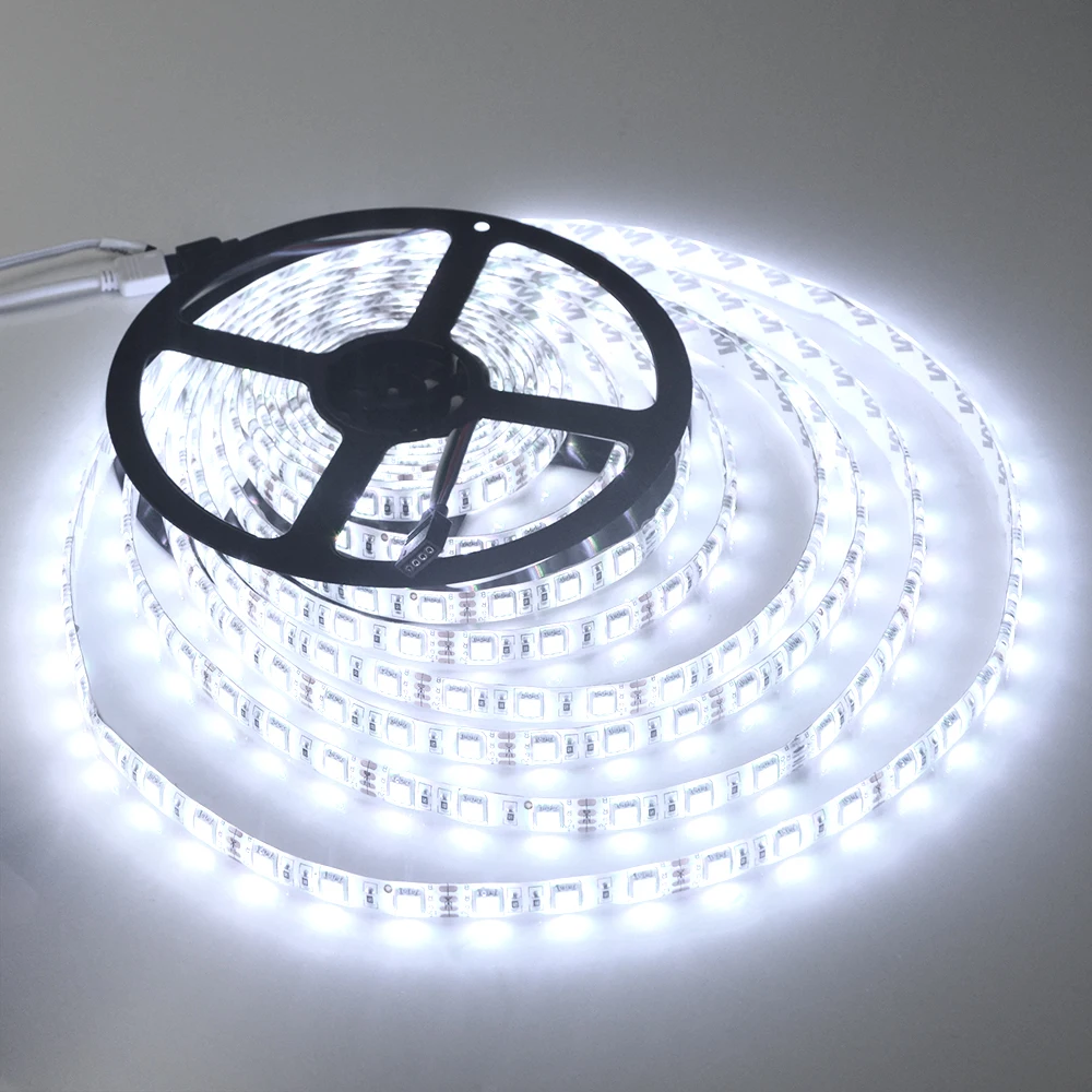 1Roll-5M-Waterproof-2835-5050-SMD-LED-Strip-Light-String-DC-12V-RGB ...