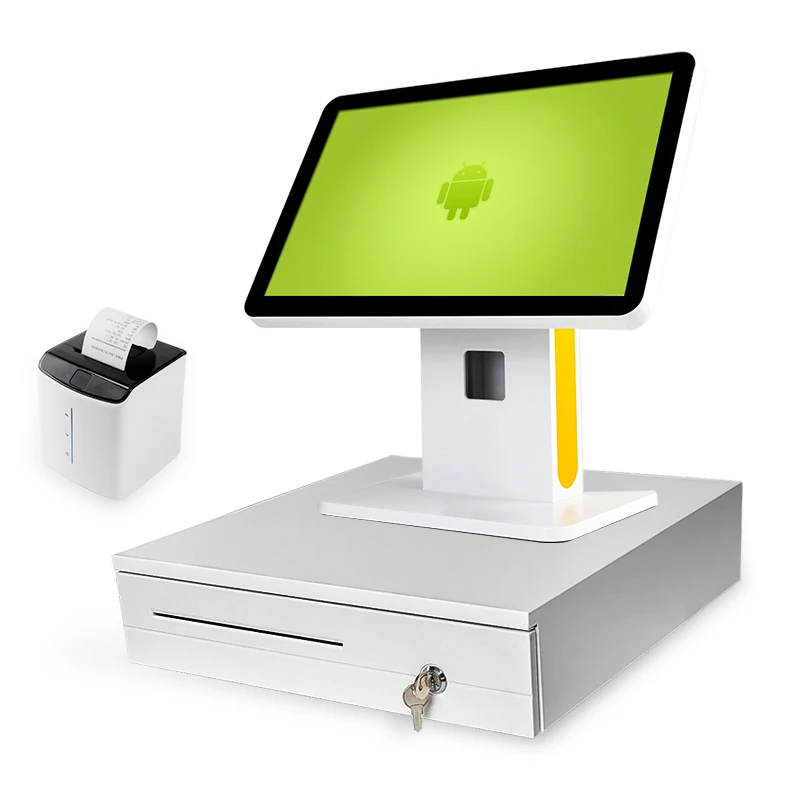 2G 16G Android POS System 15.6" Touch Screen Cash Register with Printer ...
