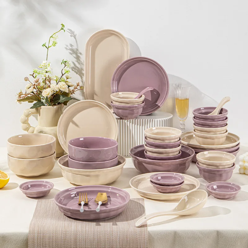 Bowls-with-High-Aesthetic-Value-Minimalist-Dishes-Cream-Wind-Bowl-Plate ...