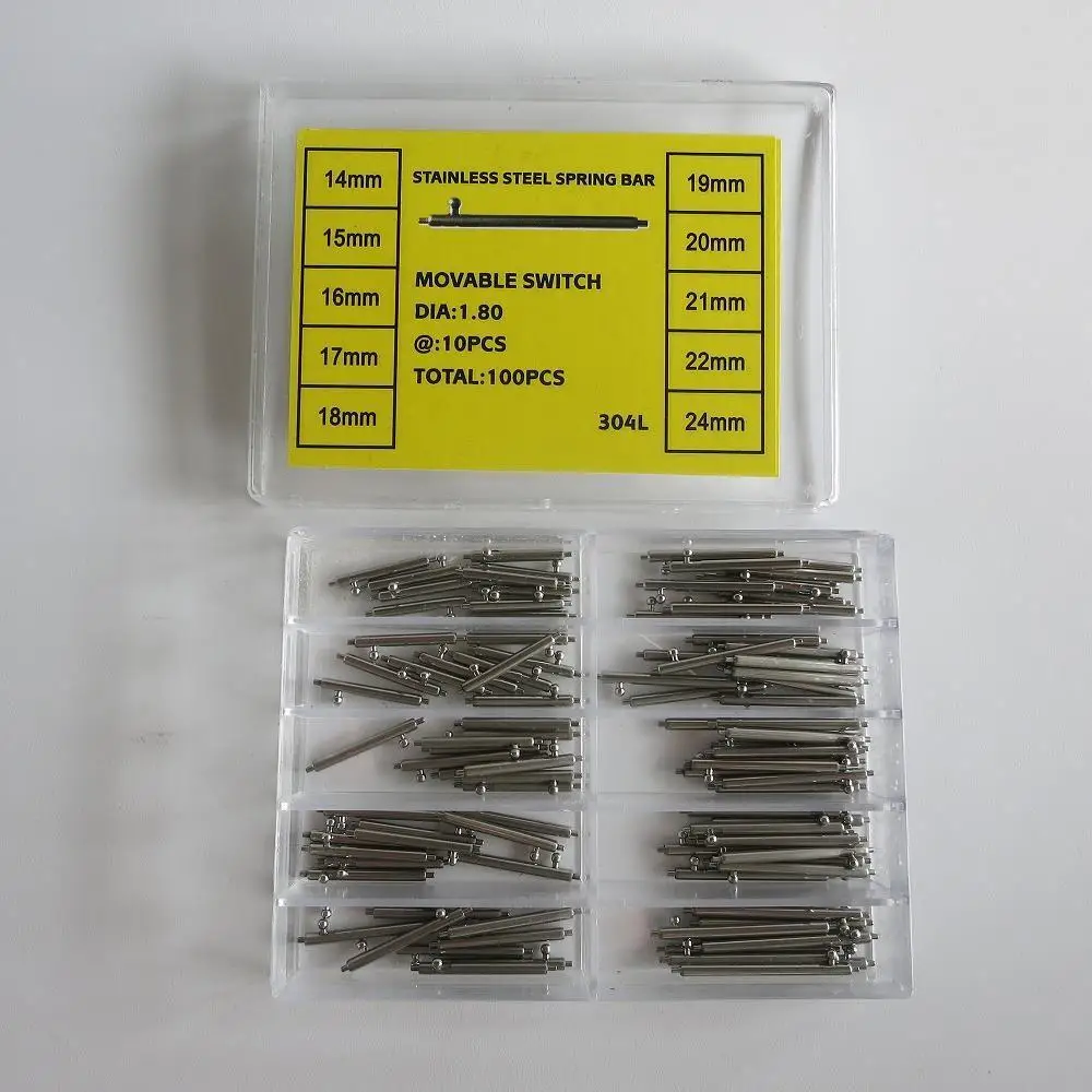 14mm-24mm Stainless Steel Spring Bars Watch Strap Spring Pins Bracelet ...