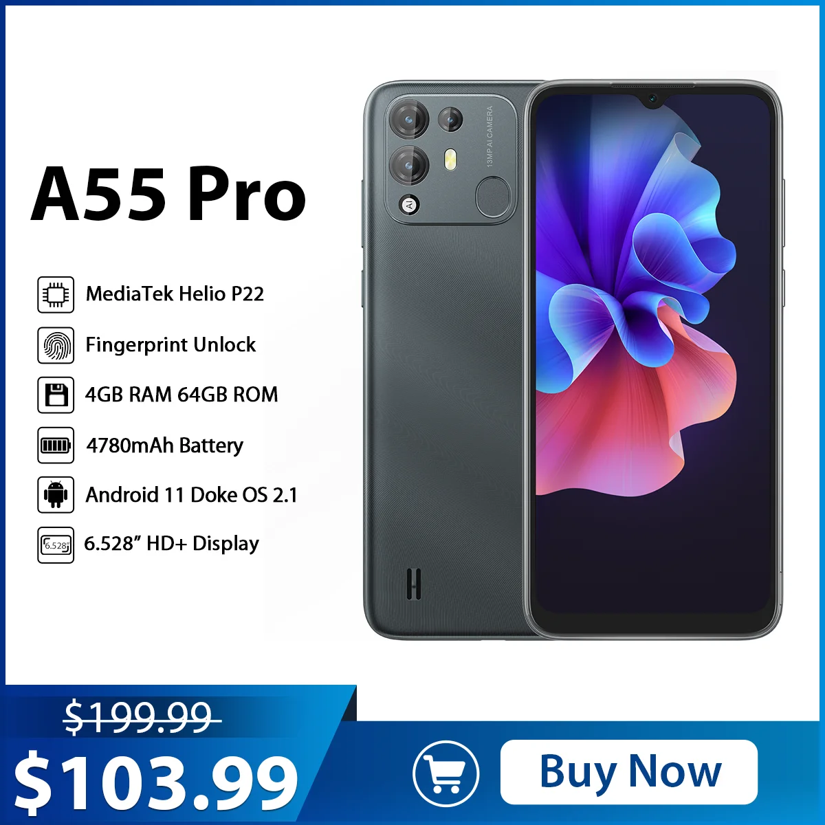 Smartphone Blackview A55 Pro 64gb Android 11 6.52'' Hd+ Display Mobile ...