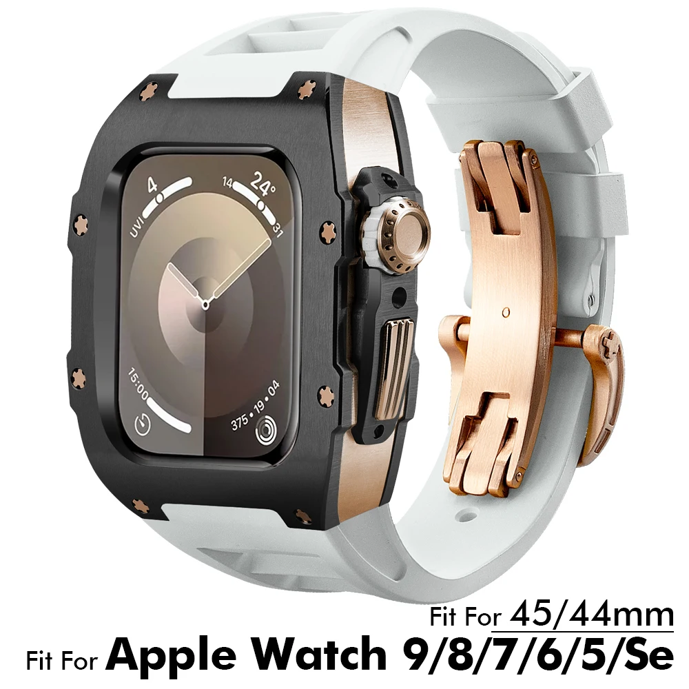Mod-Kit-For-Apple-Watch-45MM-44MM-316L-Stainless-Steel-fluororubber ...