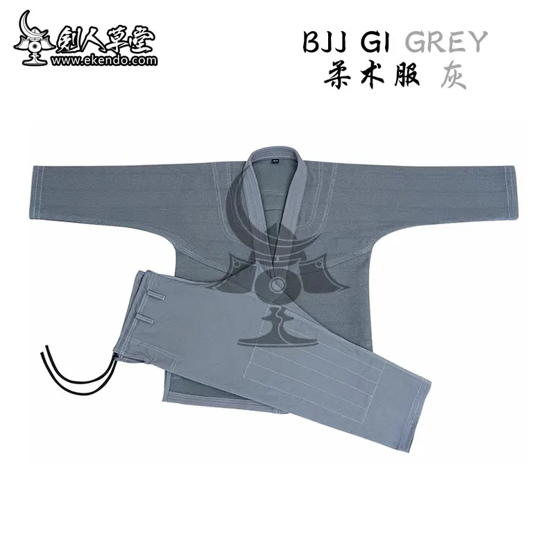 IKENDO-NET-BJJ010-Grey-BJJ-Gi-Brazilian-jiu-jitsu-uniforms-Gi-for ...