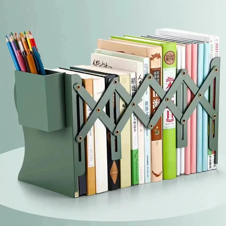 Desktop Book Organizer Retractable Book Stand Adjustable Retractable ...