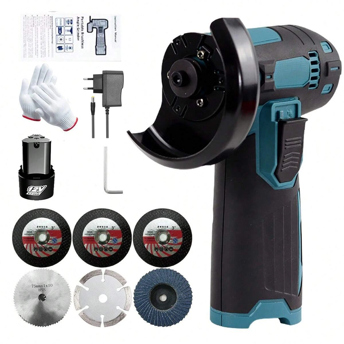 19500RPM-Mini-Angle-Grinder-Cordless-Polishing-Grinding-Machine ...