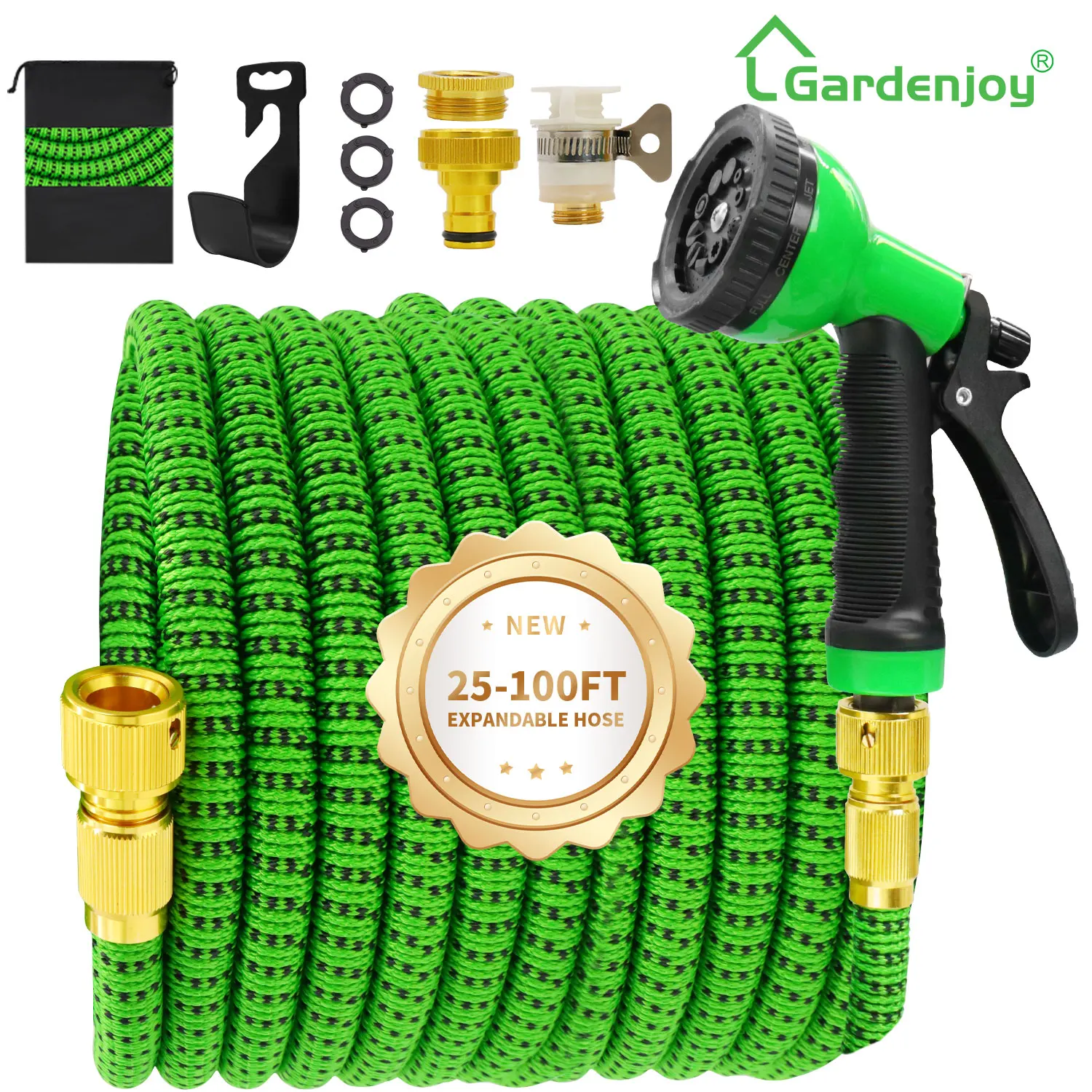 GardenJoy-Garden-Water-Hose-Expandable-Double-Metal-Connector-Magic ...