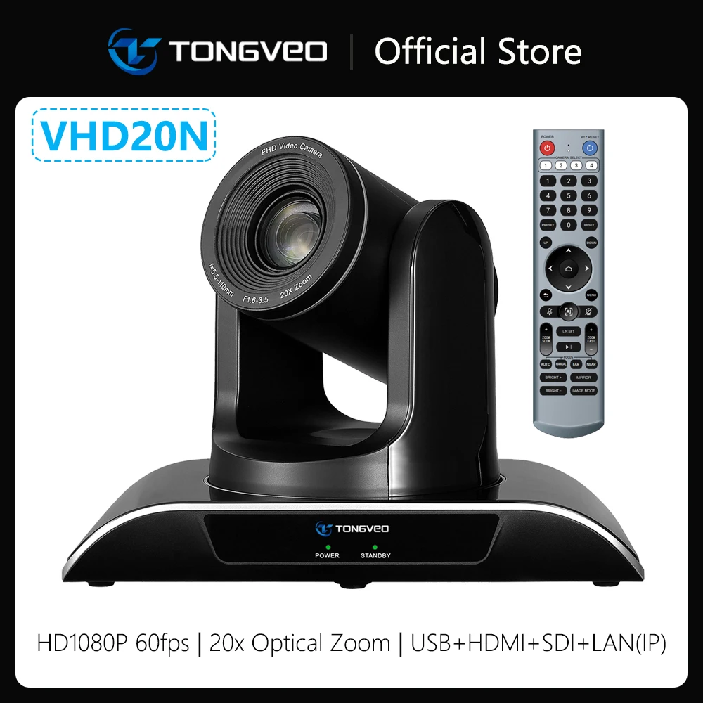 TONGVEO-PTZ-Video-Conference-Camera-3G-SDI-20X-Zoom-HD1080p-60fps-Video ...