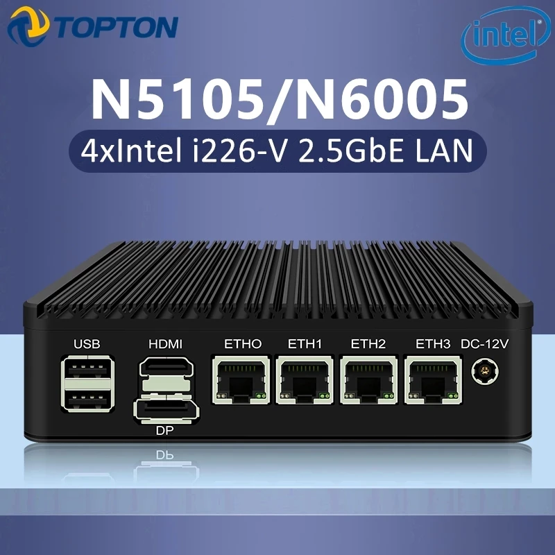 Topton new 4 LAN 2.5G Router Celeron N5105 Intel i226 V Nics TPM2.0 ...