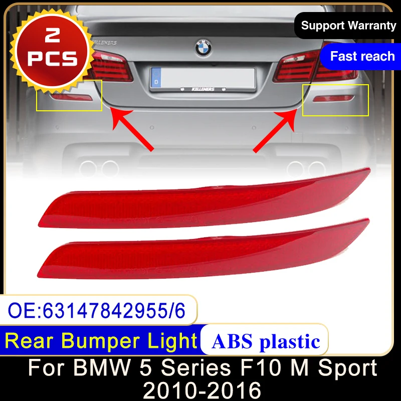for BMW 5 Series F10 M Sport 2010~2016 63147842955 63147842956 Rear ...