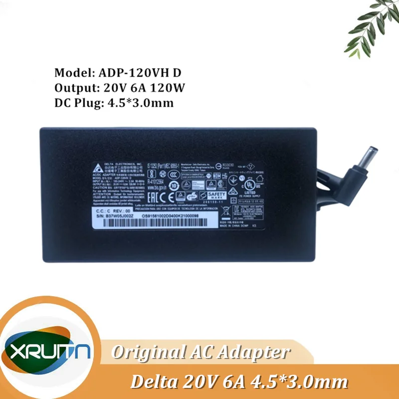 Genuine-DELTA-ADP-120VH-D-120W-20V-6A-4-5x3-0mm-Charger-Laptop-Adapter ...