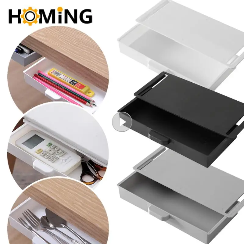 Drawer-Storage-Box-Under-Table-Hidden-Self-Adhesive-Drawer-Type-Storage ...