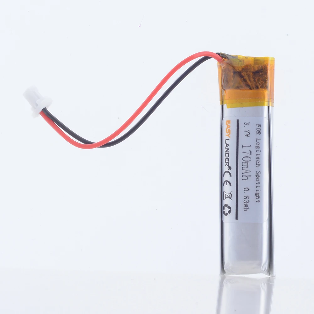 3.7V 170mAhLi- Polymer PPT Presenter Battery For Logitech Spotlight ...