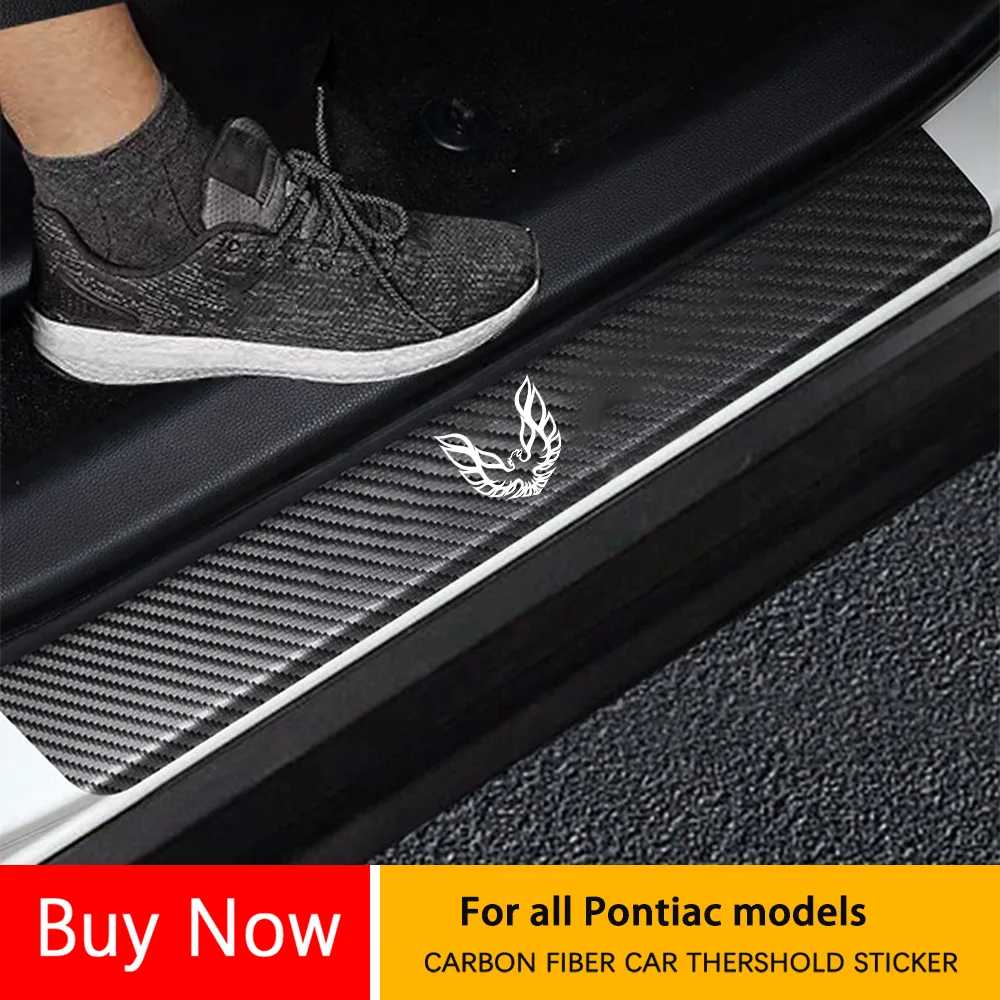Scuff Plate Carbon Fiber Car Door Threshold Pedal Sticker for Pontiac ...