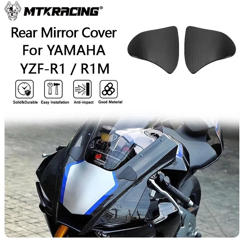 MTKRACING-Rear-Mirror-Cover-For-YAMAHA-YZF-R1-R1M-2020-2024-Mirror-Hole ...
