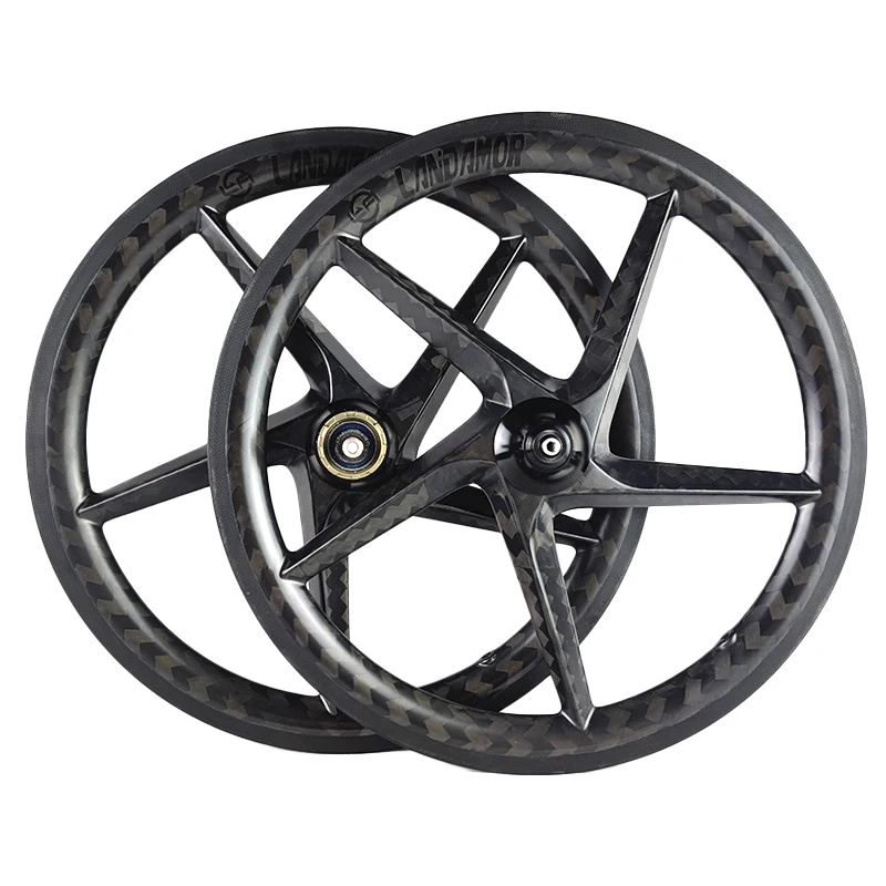 Bike-Carbon-Wheel-5-Spoke-Bicycle-Wheelset-16-20-inch-349-406-451-Rim ...
