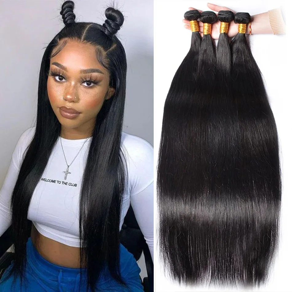 12A-100-Human-Hair-Straight-Bundle-32inch-Virgin-Hair-1-3-4-PCS-Bone ...
