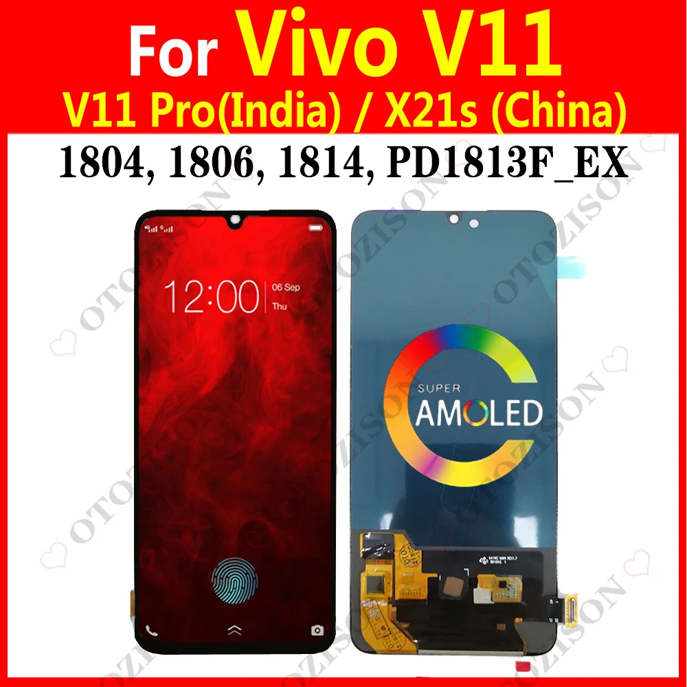 6-41-V11-Display-For-Vivo-1804-1806-1814-LCD-V11-Pro-India-Screen-Touch ...